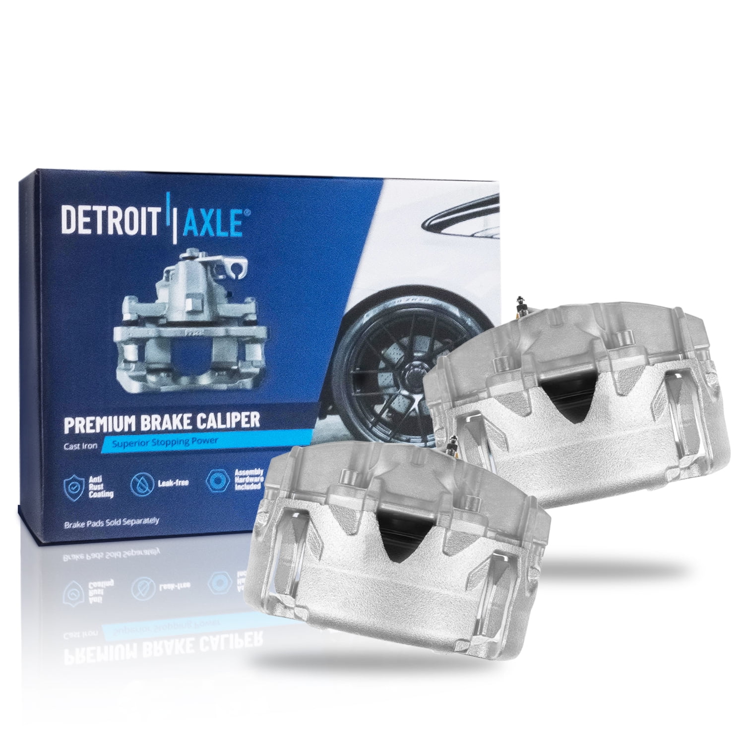 Detroit Axle - 2pc Front Brake Calipers for Volvo Volvo S60 V60 V40 ...