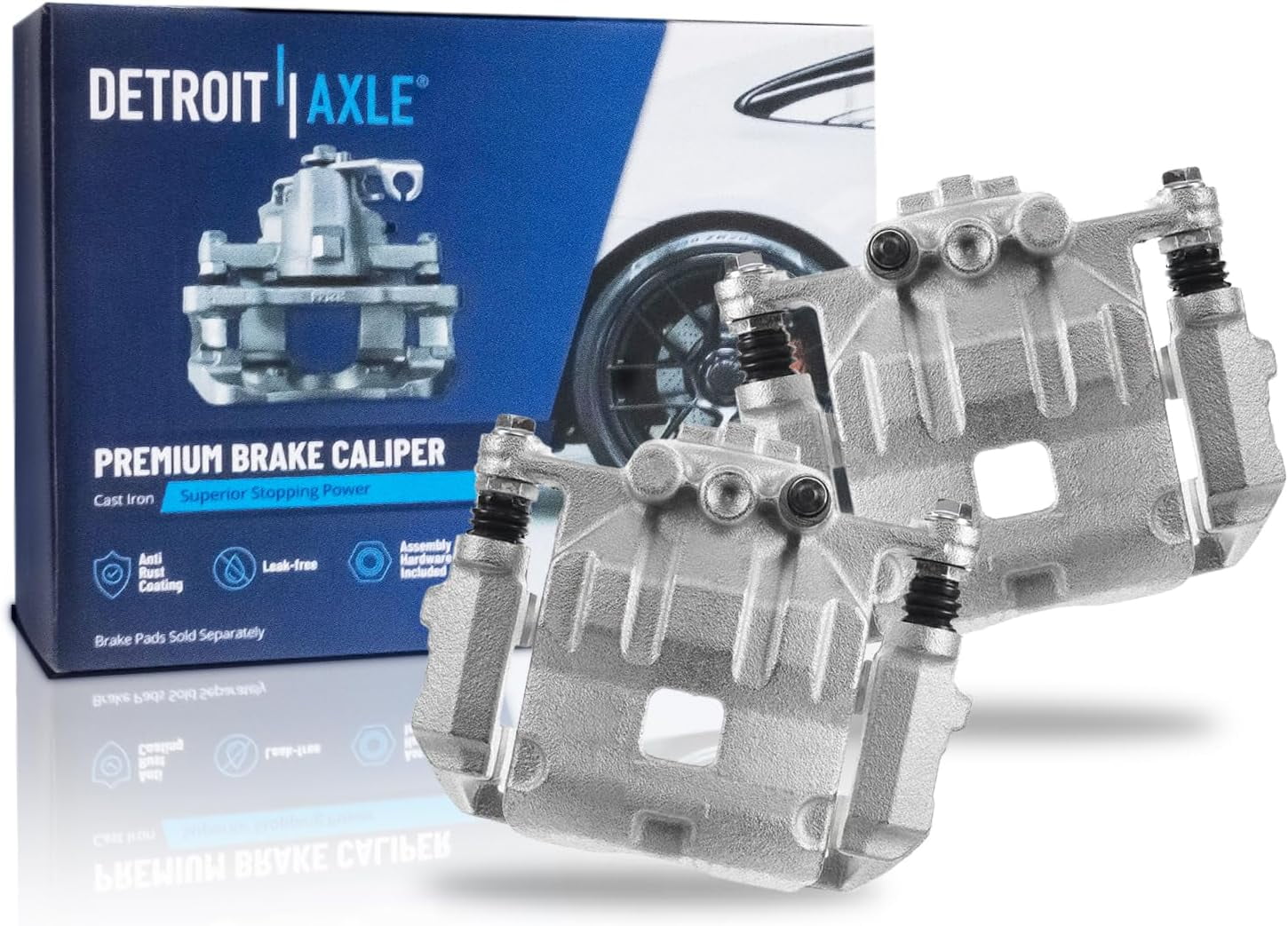 Detroit Axle - 2pc Front Brake Calipers for Ford 2011-2019 Fiesta Disc ...