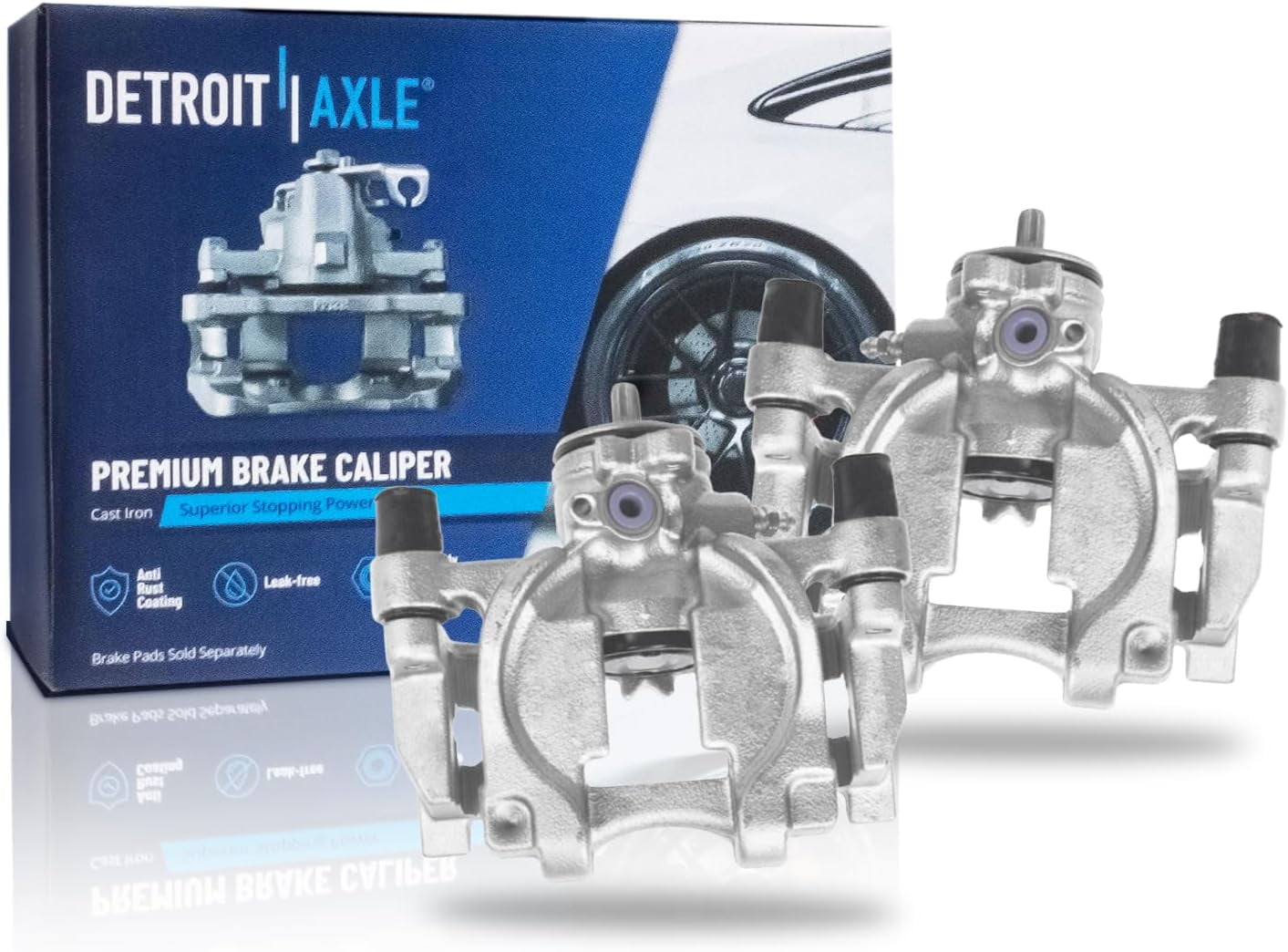 Detroit Axle - 2pc Rear Brake Calipers for 2013-2020 Ford Fusion ...