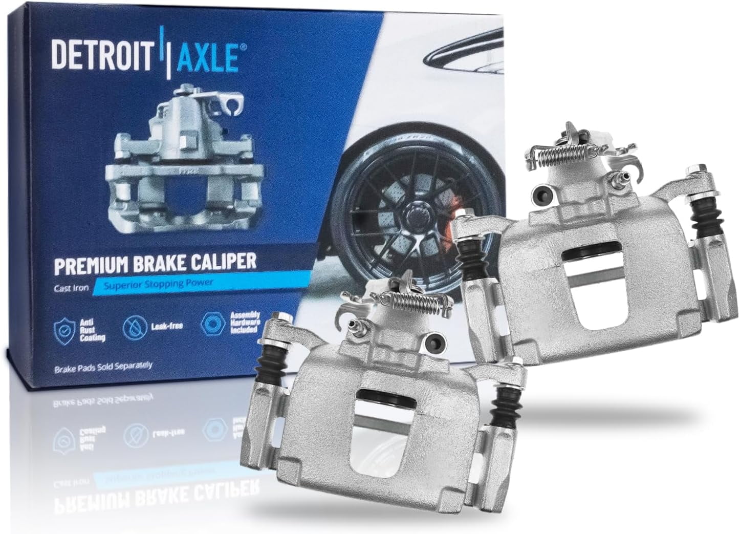 Detroit Axle - 2pc Rear Brake Calipers for Dodge Grand Caravan Chrysler ...