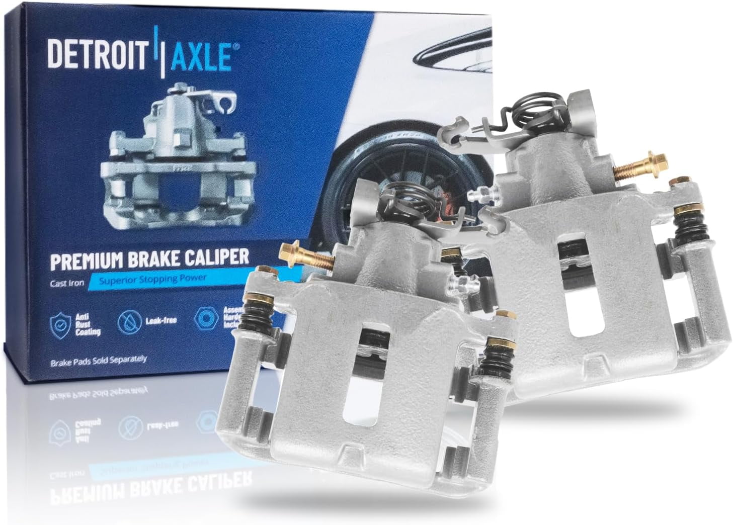 Detroit Axle - 2pc Rear Brake Calipers for Ford 2005-2014 Mustang, Disc ...