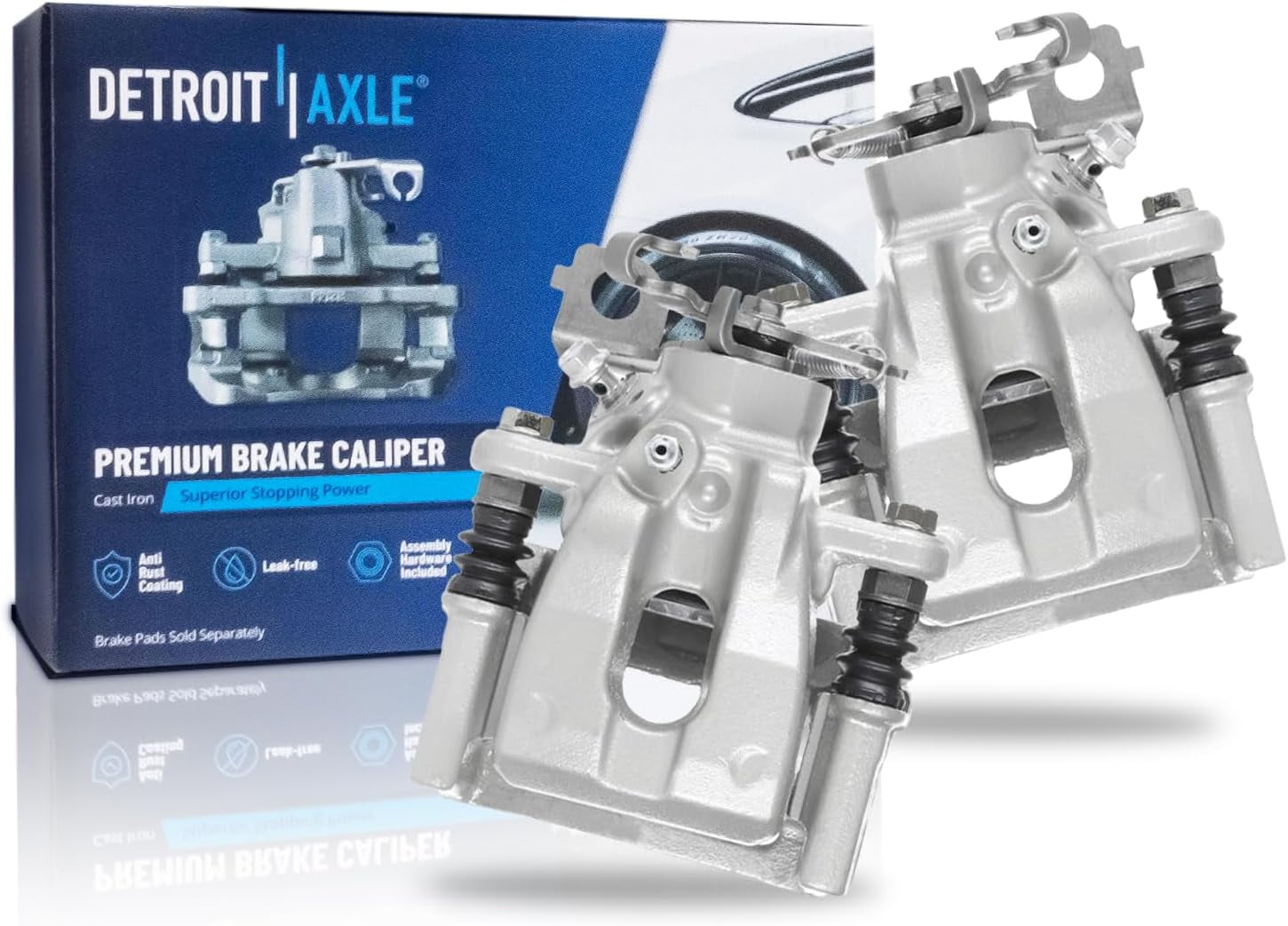 Detroit Axle - 2pc Rear Brake Calipers for Toyota 2009-2011 2014-2019 ...