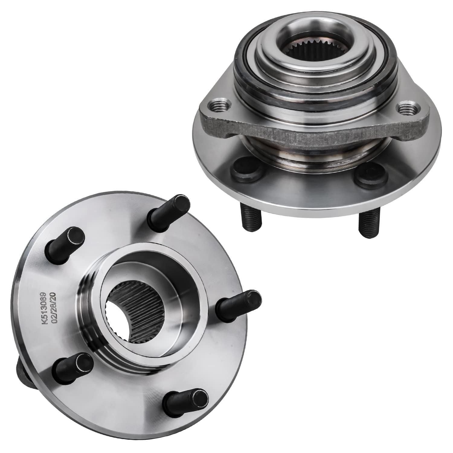 Detroit Axle - 2pc Wheel Bearing Hubs Front for Chrysler Concorde LHS ...
