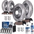 Detroit Axle - 36pc Front & Rear Brake Kit Lug Nuts for Chevy Impala ...
