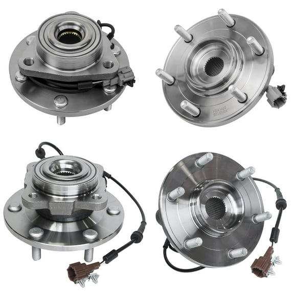 Detroit Axle - 4 Front & Rear Wheel Bearing Hubs for 4WD 2008-2012 ...