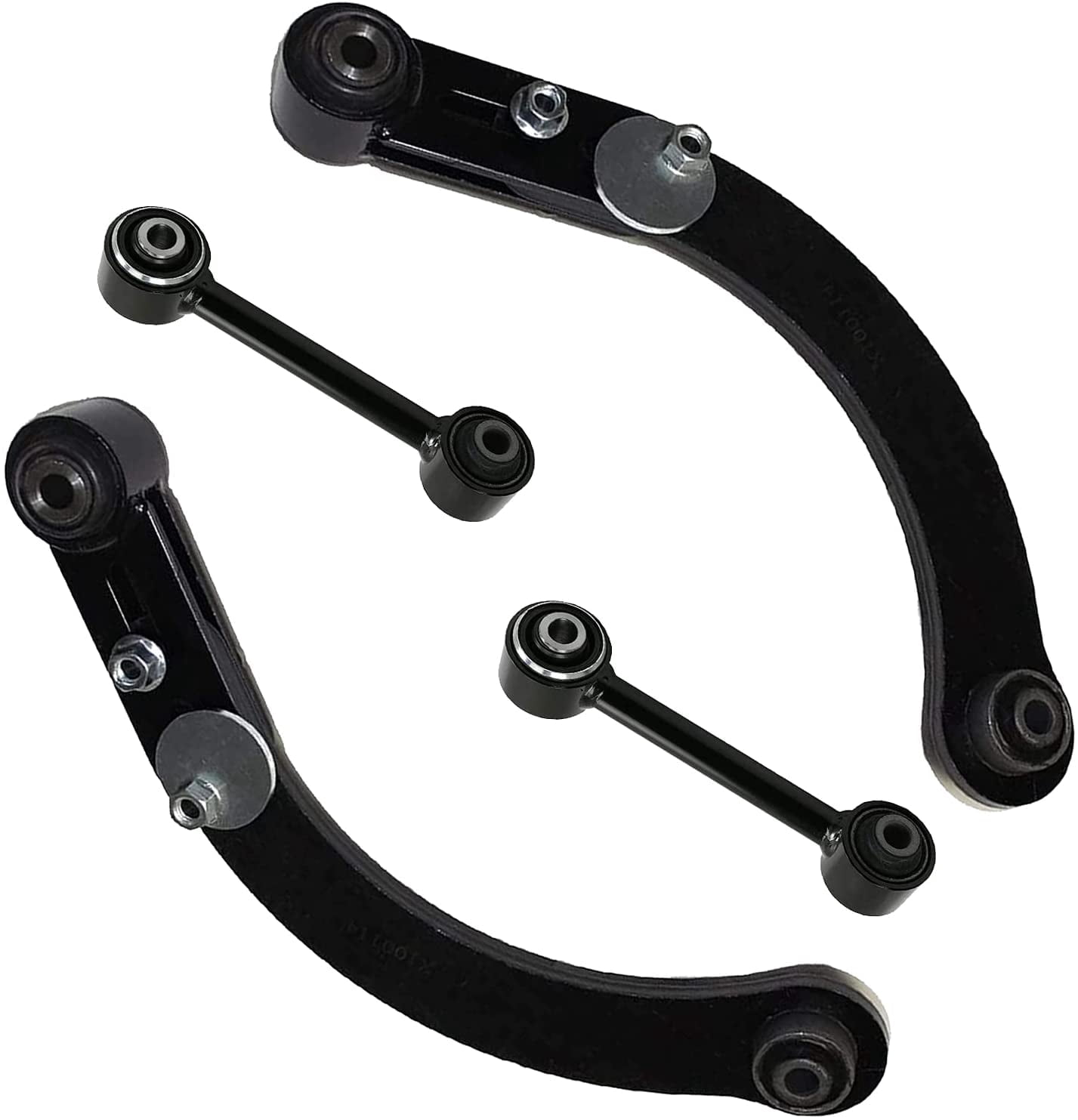 Detroit Axle - 4 Rear Upper and Lower Control Arms for 2007-2017 Dodge ...