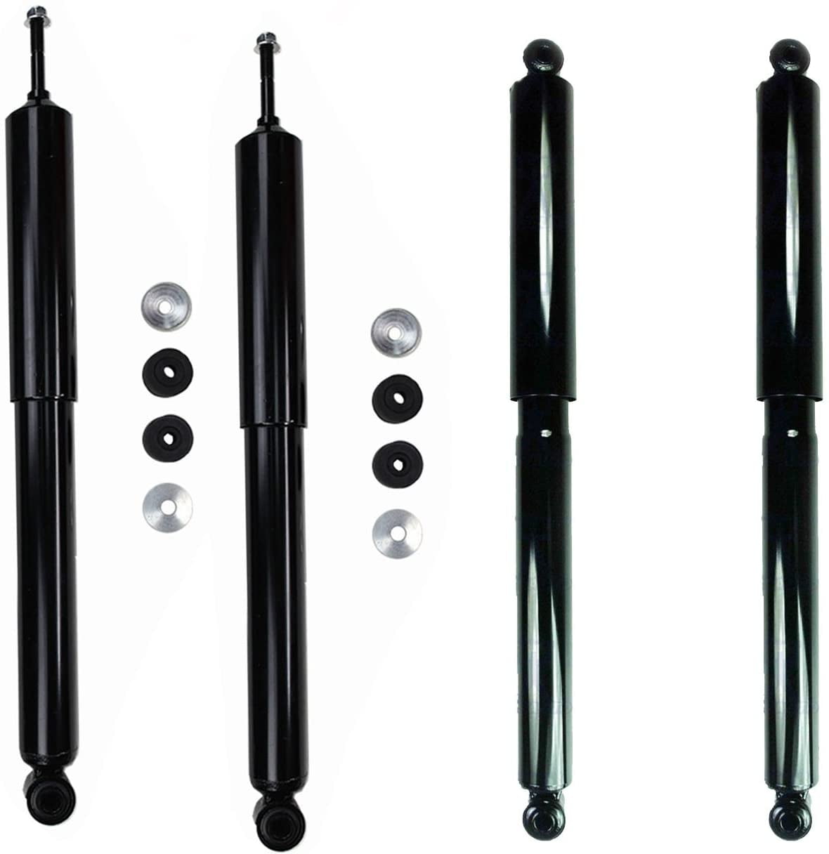 Detroit Axle - 4 Shock Absorbers Assembly for 4WD 2003-2013 Dodge Ram ...