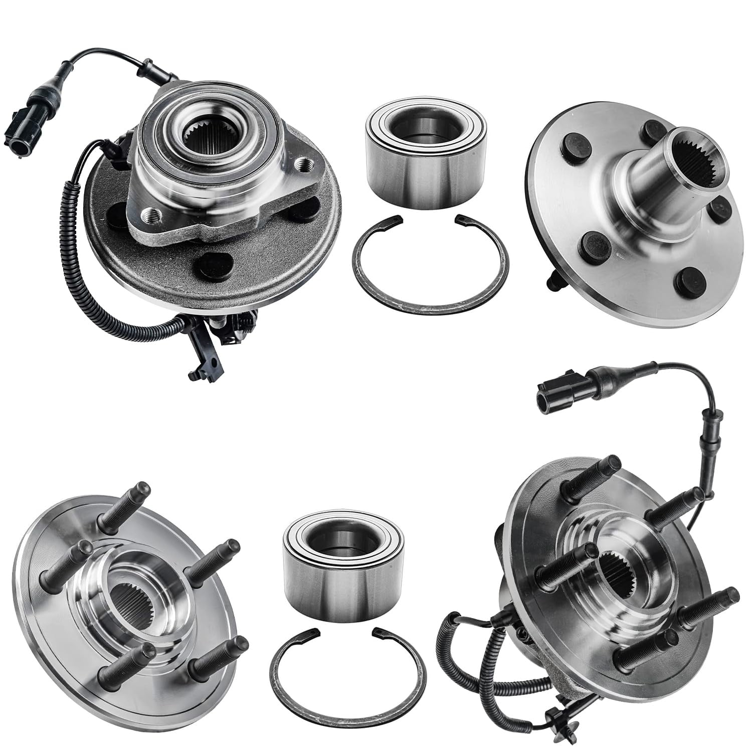 Detroit Axle - 4 Wheel Bearing Hubs for 2006-2010 Ford Explorer Mercury ...