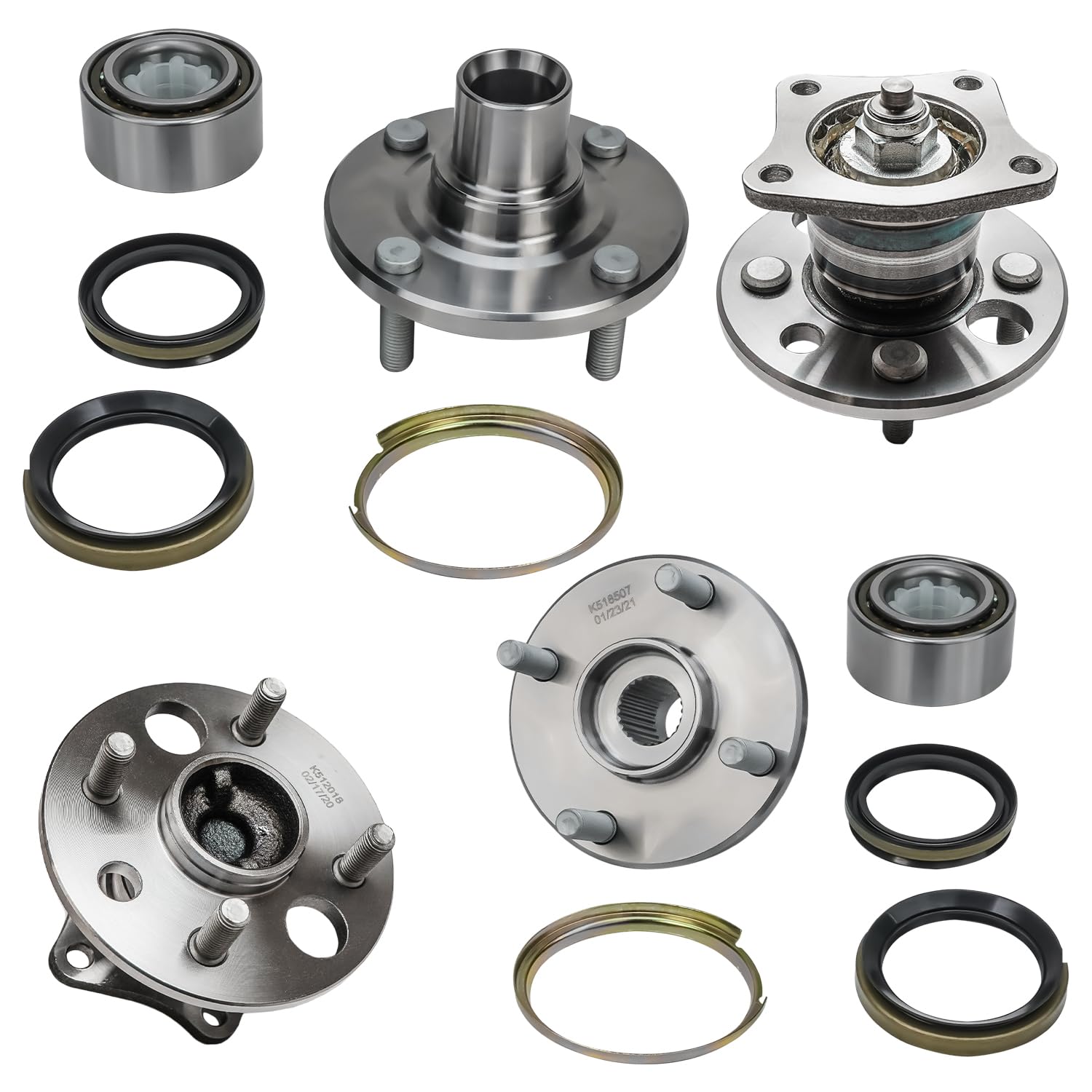 Detroit Axle - 4 Wheel Bearing Hubs for Toyota Corolla Chevy Geo Prizm ...