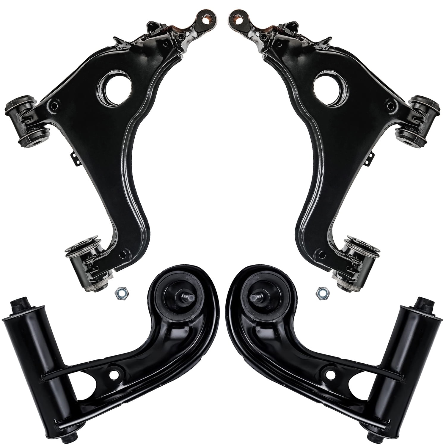 Detroit Axle - 4PC Front Upper and Lower Control Arms for 1996-2002 ...