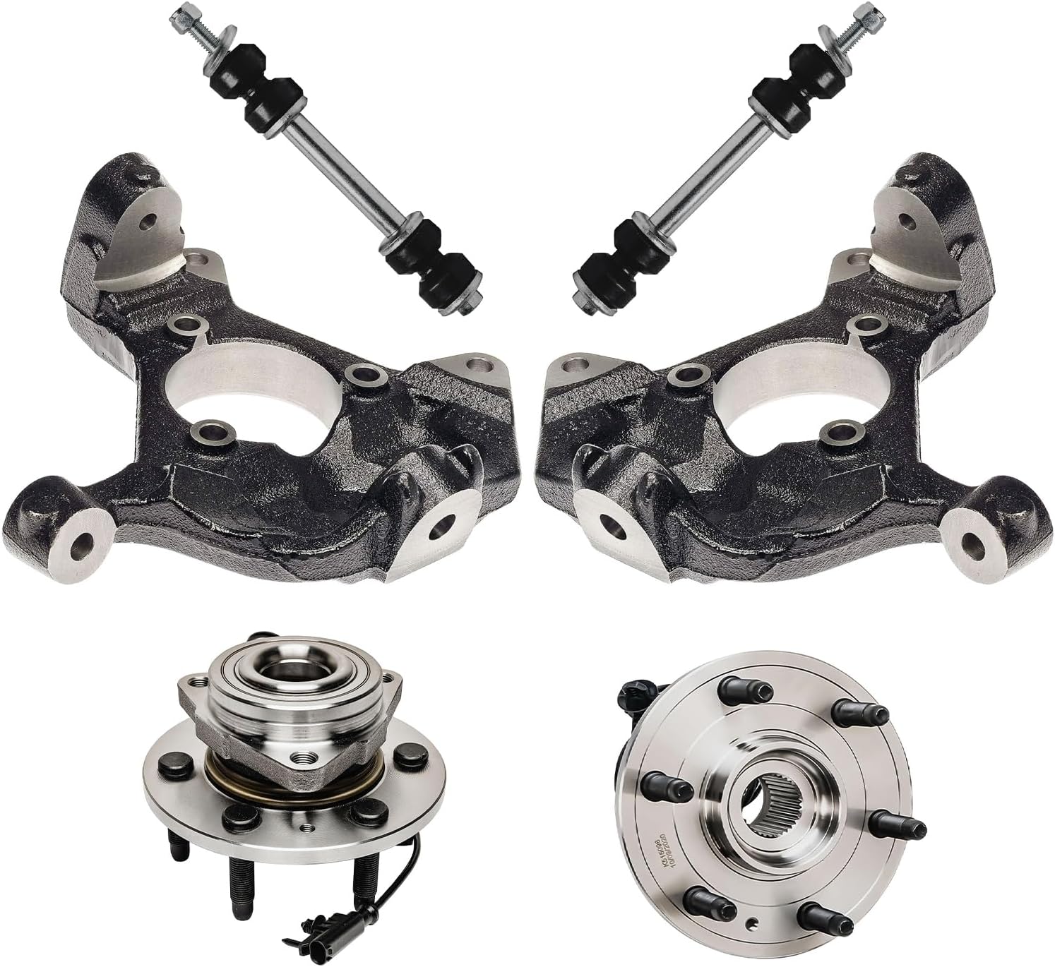 Detroit Axle - 4WD 6pc Front Knuckles Kit for Chevy Silverado GMC ...
