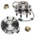 Detroit Axle - 4WD 8 Lug Front Wheel Bearings CV Axle Hub Bolts ...