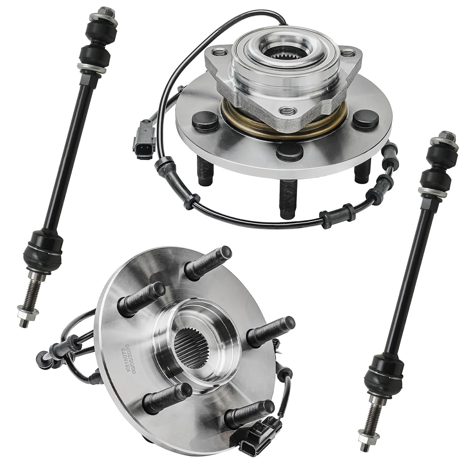 Detroit Axle - 4WD Front 4pc Wheel Bearing Hubs Kit for 2002-2005 Dodge ...