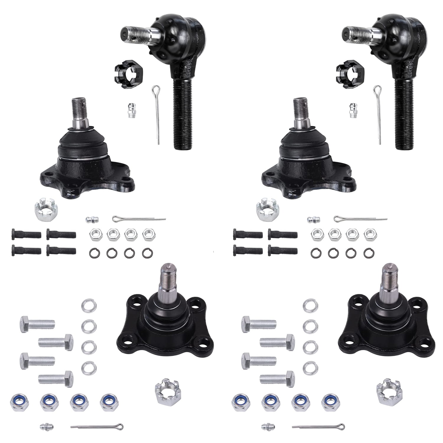Detroit Axle - 4WD Front Ball Joints Outer Tie Rods for 1989-1995 ...