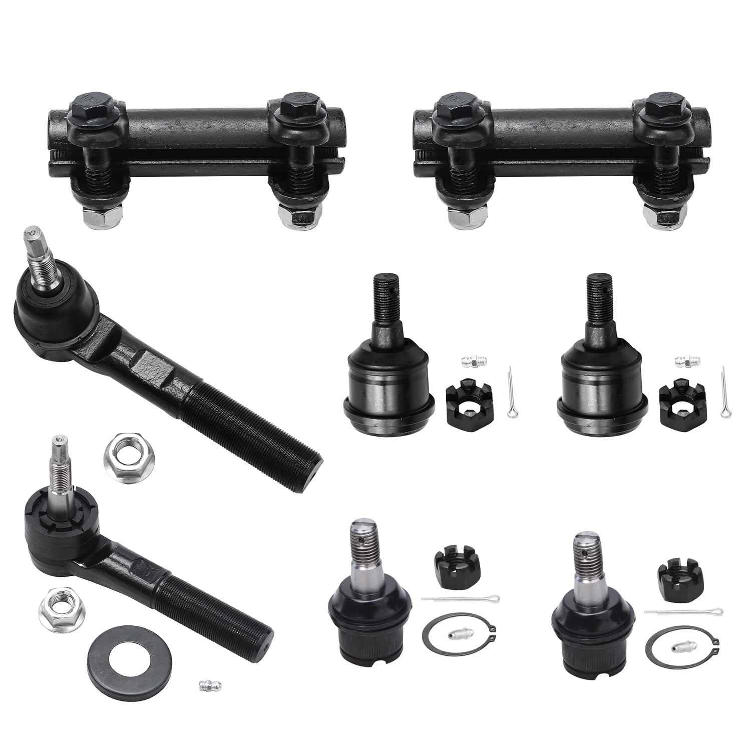 Detroit Axle - 4WD Front Ball Joints Tie Rods for 2003-2008 Dodge Ram ...