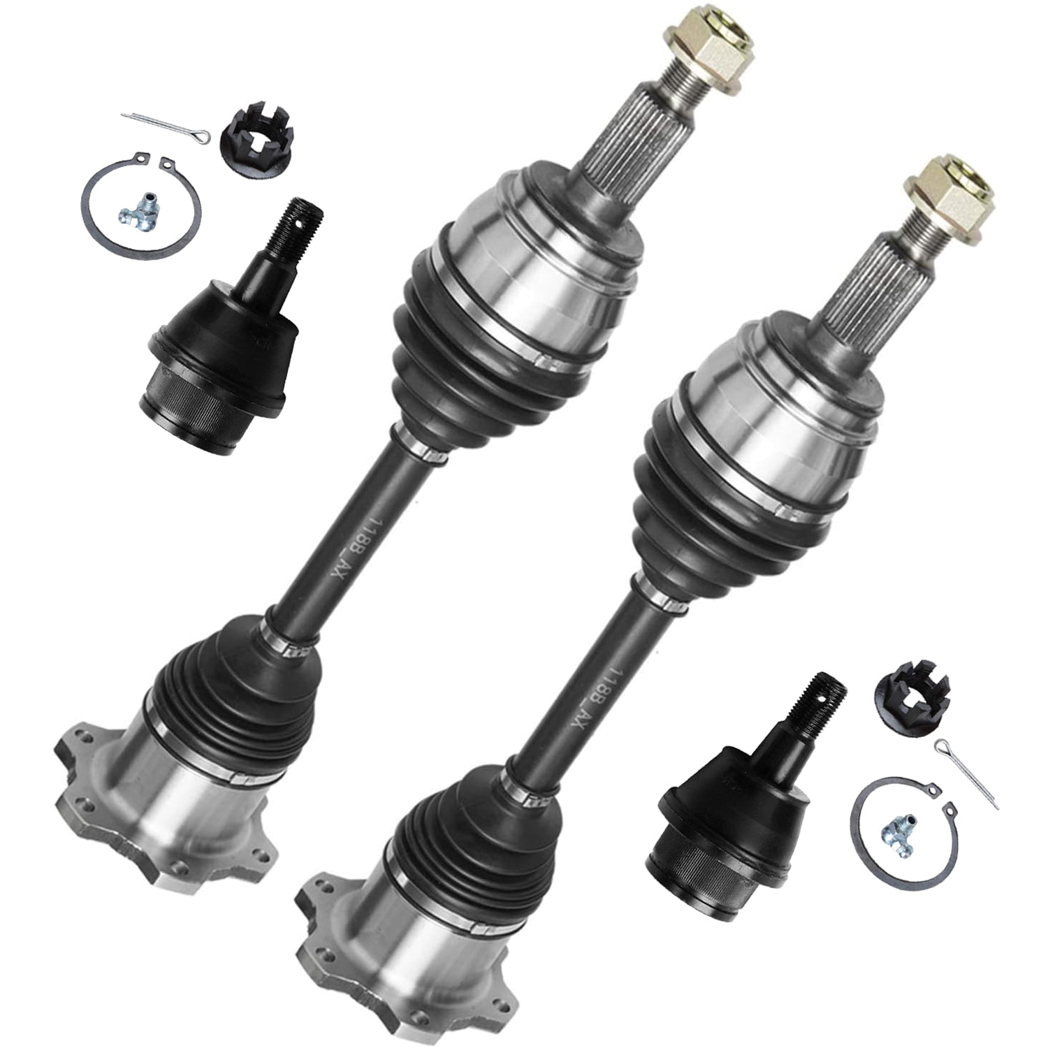 Detroit Axle - 4WD Front CV Axles Kit for Chevrolet Silverado GMC ...