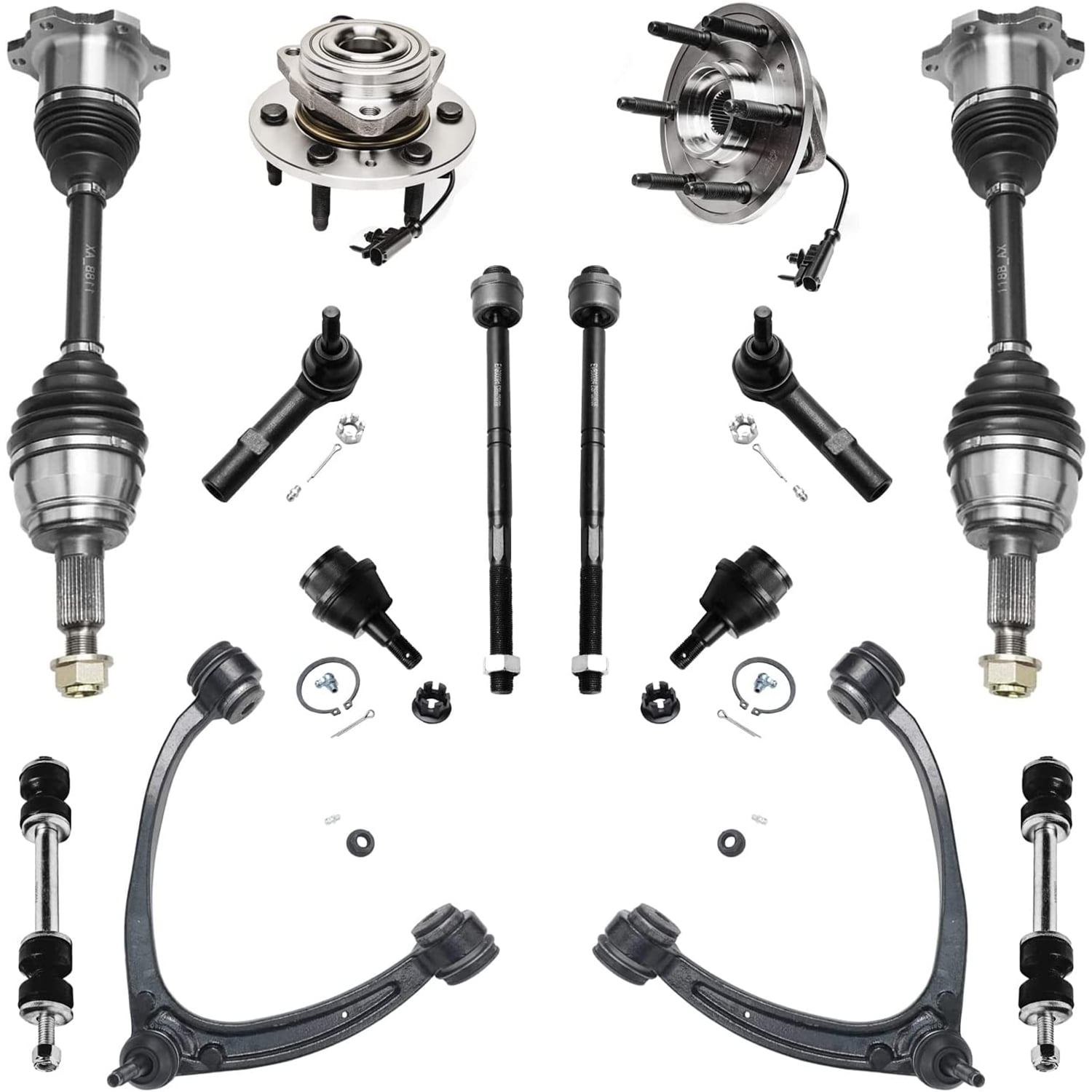 Detroit Axle - 4WD Front End Kit for Silverado Sierra 1500 GMC Yukon ...