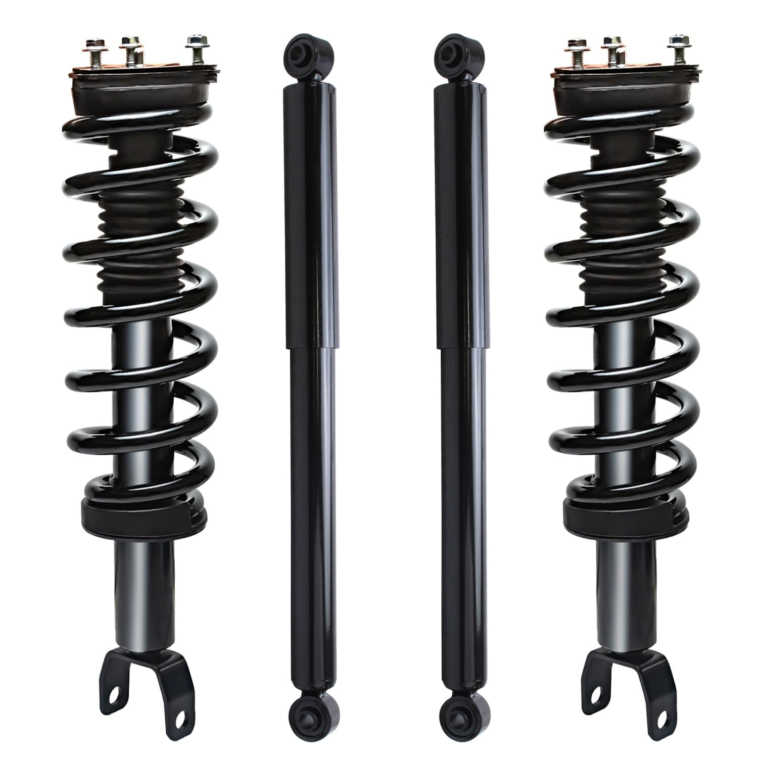 Detroit Axle - 4WD Front Struts & Coil Spring + Rear Shock Absorbers ...