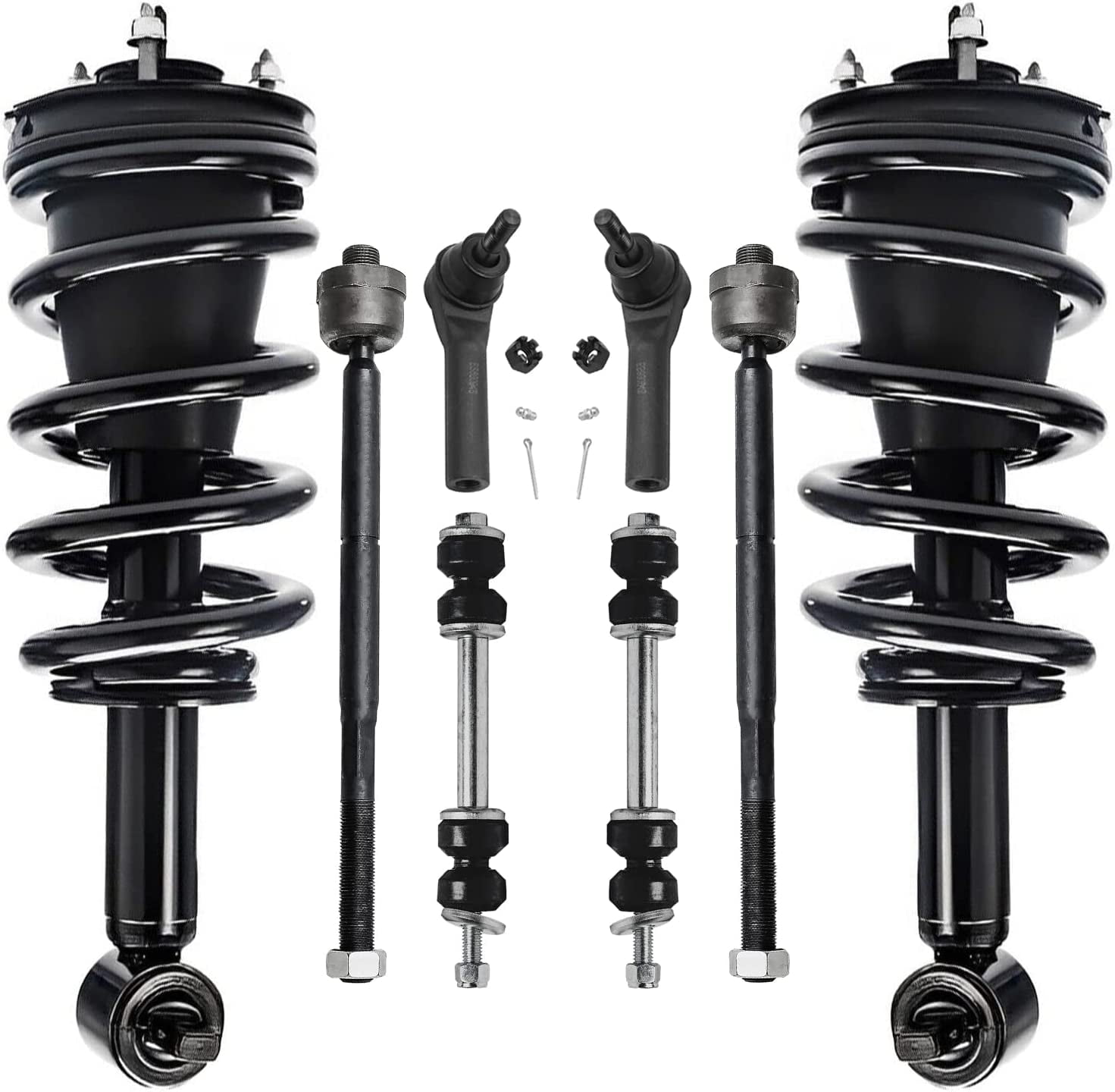 Detroit Axle - 4WD Front Struts & Coil Spring + Sway Bars + Inner ...