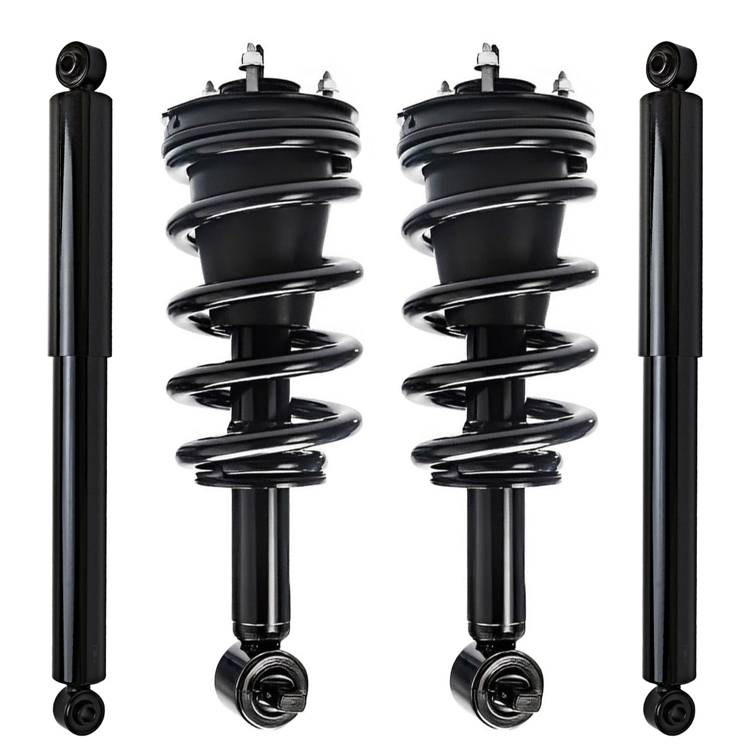 Detroit Axle - 4WD Front Struts & Coil Springs Rear Shock Absorbers Replacement for 2014-2018 ...