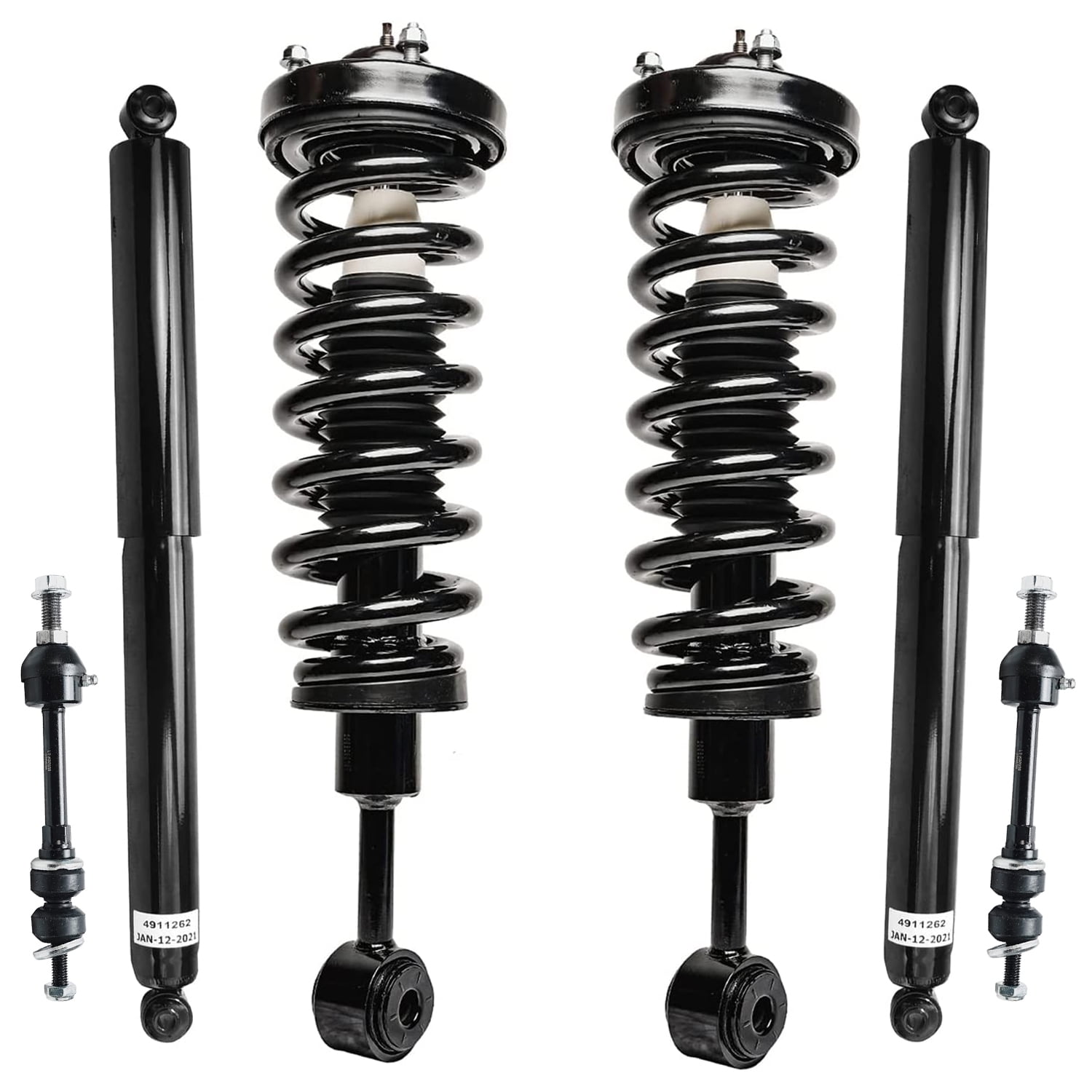 Detroit Axle Suspension Kit, Front Struts Spring Sway Bars Rear Shocks ...