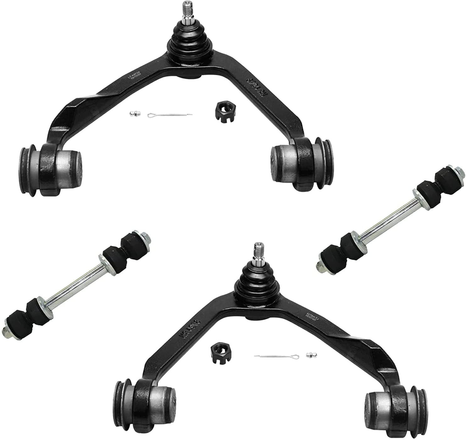 Detroit Axle - 4WD Front Upper Control Arms + Sway Bars Replacement for ...