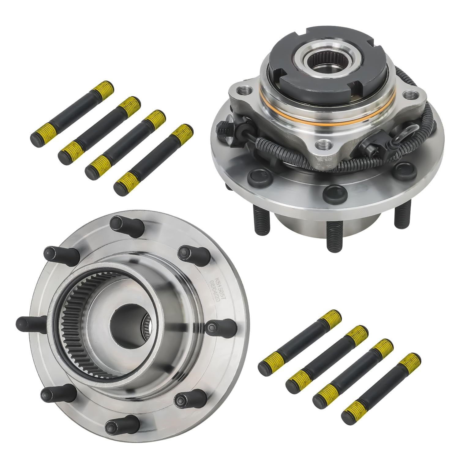 Detroit Axle - 4WD Front Wheel Bearing Hubs for 99-04 Ford F-250 F-350 ...