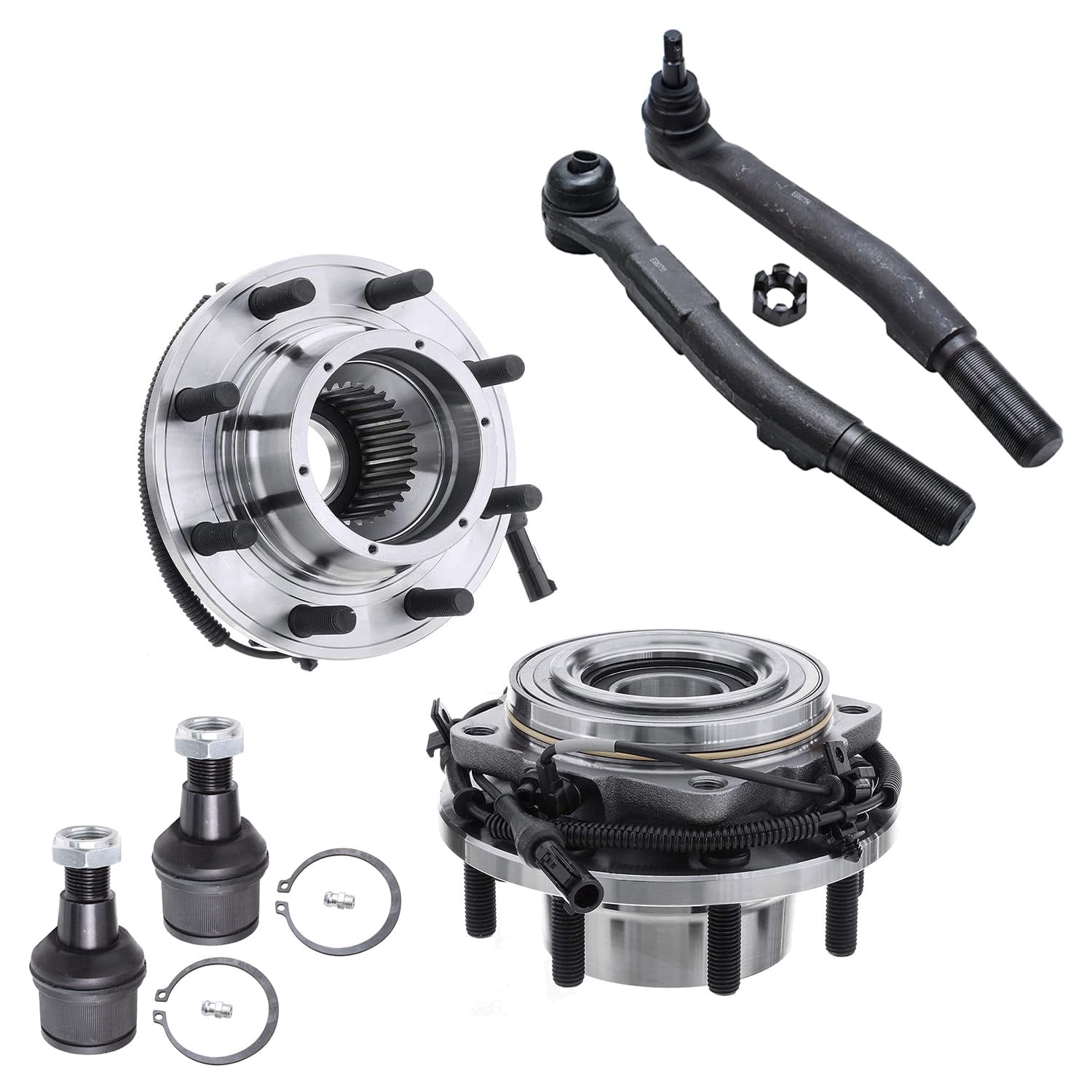 Detroit Axle - 4WD Front Wheel Bearing & Hubs Assembly Lower Ball ...
