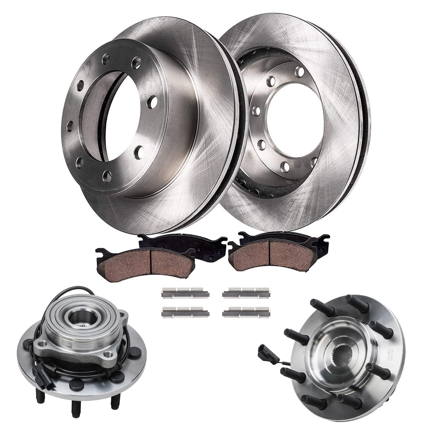 Detroit Axle - 4WD Front Wheel Bearing Hubs Brake Kit for 2003-2005 ...