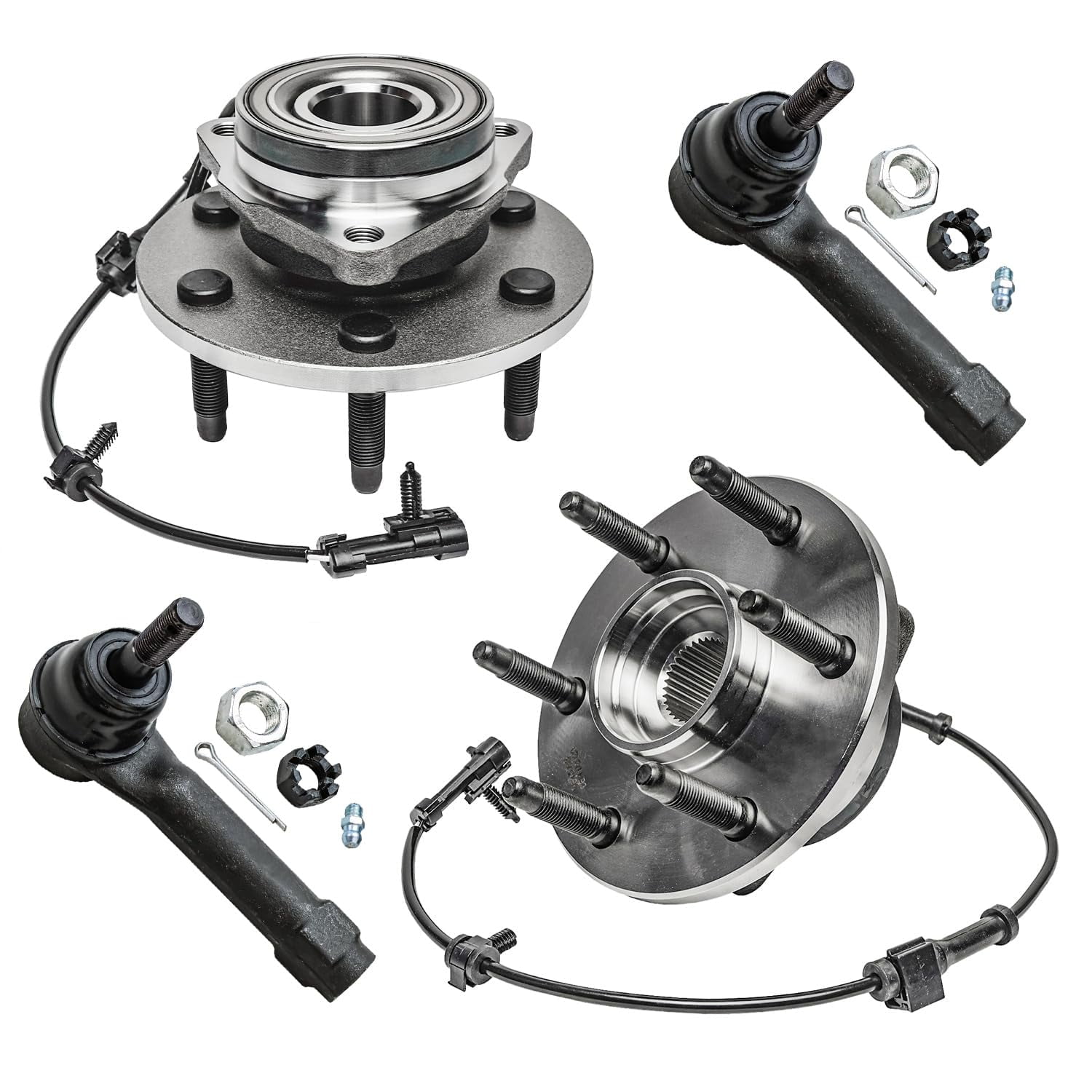Detroit Axle - 4WD Front Wheel Bearing Hubs Kit for Chevy Silverado ...