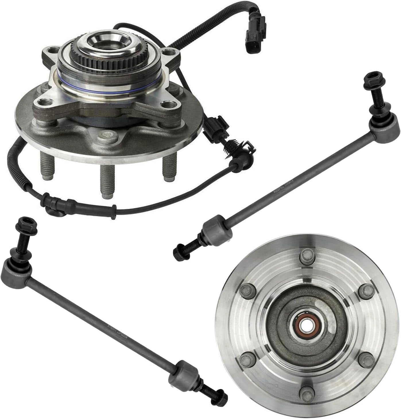 Detroit Axle - 4WD Front Wheel Bearing Hubs Sway Bars for Ford 2011 ...