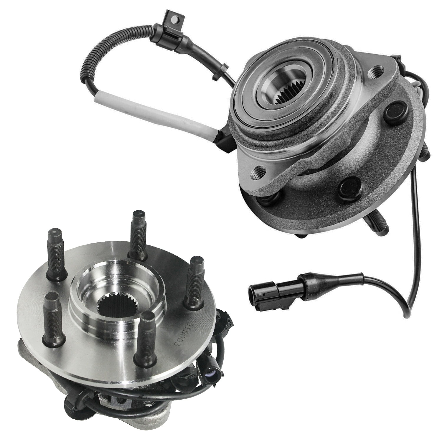 Detroit Axle - 4WD Front Wheel Hub & Bearings Replacement for Ford ...