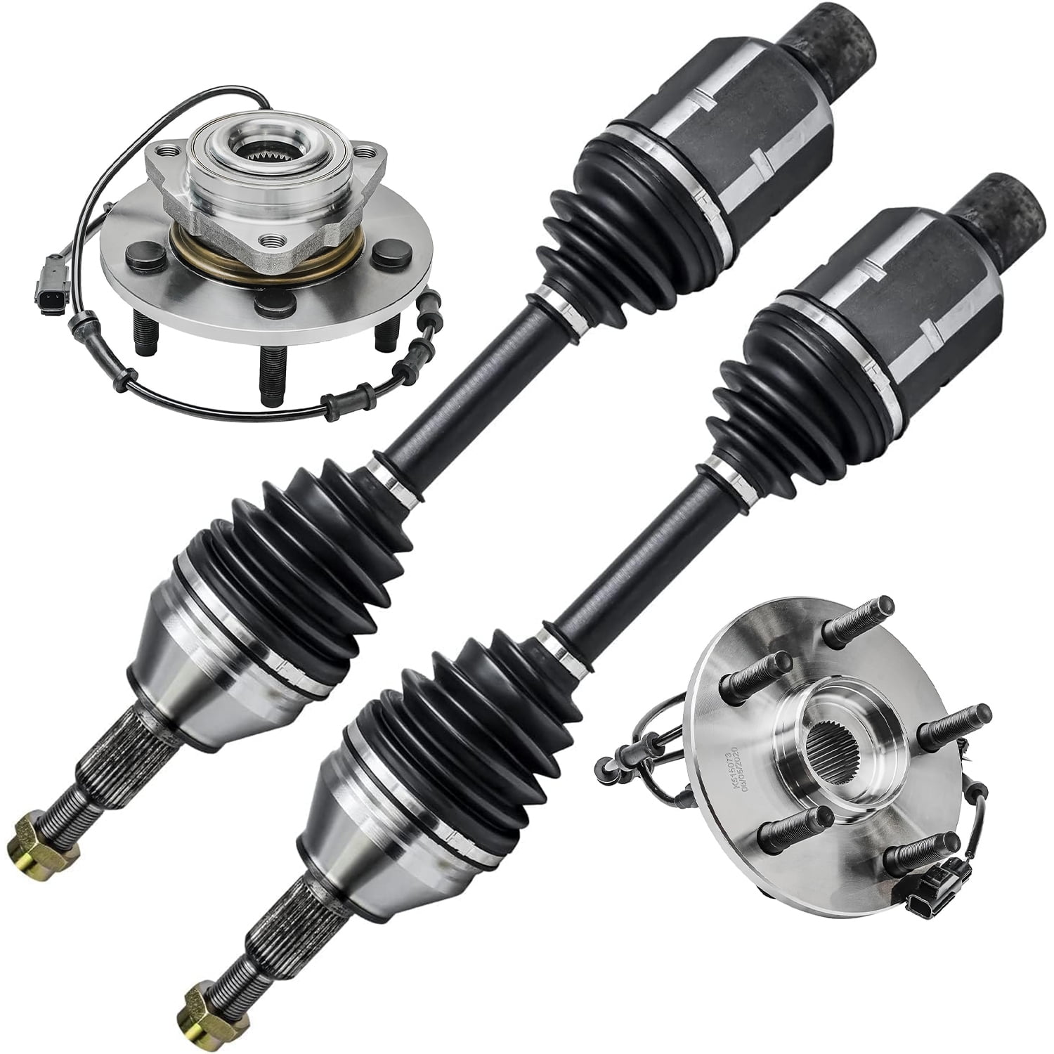 Detroit Axle - 4WD Front Wheel Hub and Bearing CV Axle Shafts for 2002 ...