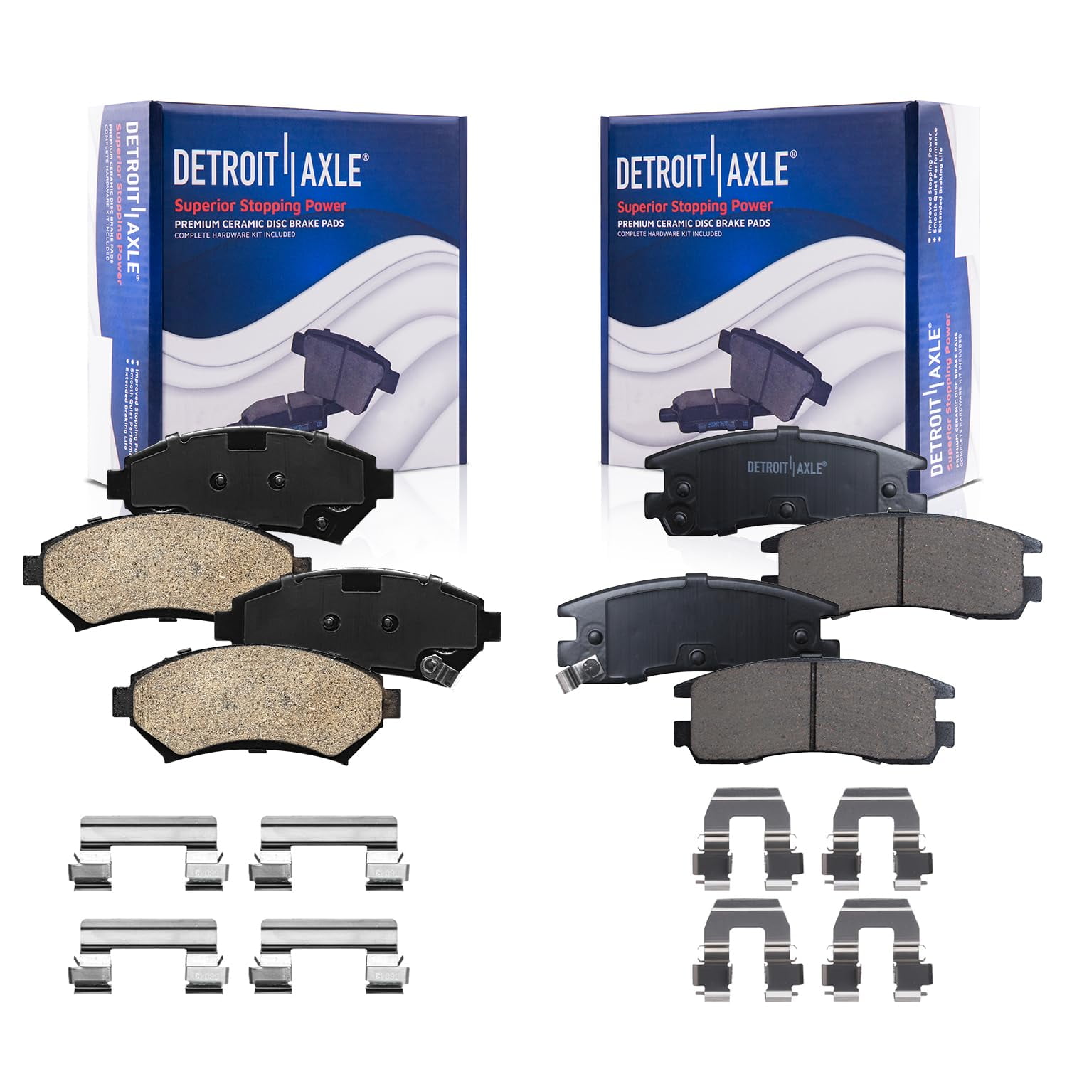 Detroit Axle - 4pc Brake Pads for Buick Century Lesabre Park Avenue ...
