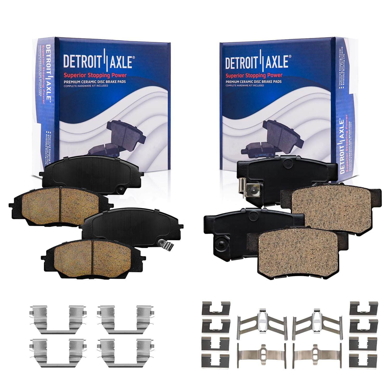 Detroit Axle - 4pc Brake Pads for Acura CSX RSX Honda Civic S2000, 4 ...
