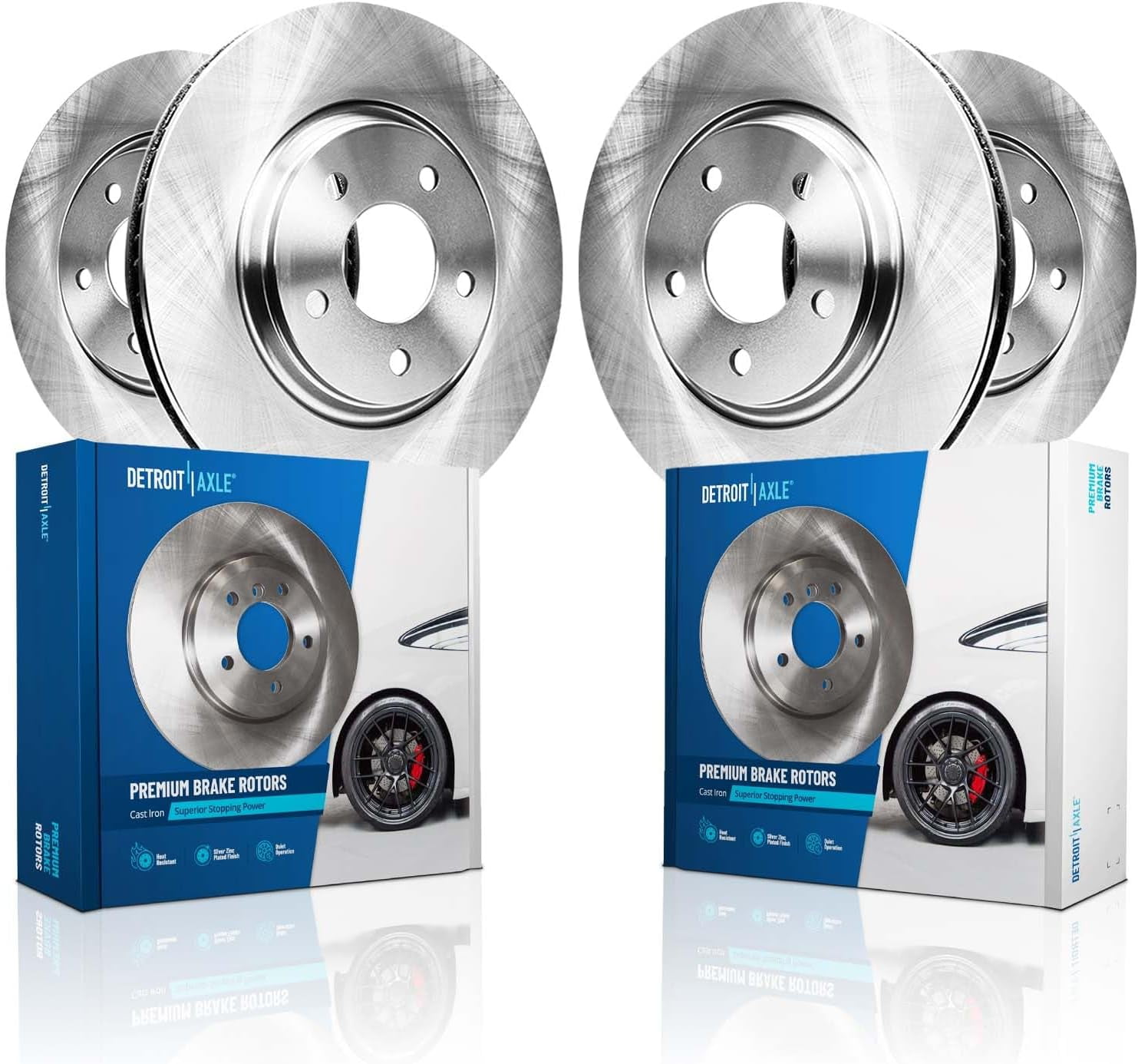 Detroit Axle - 4pc Brake Rotors for 2014-2022 Dodge Charger [Pursuit ...