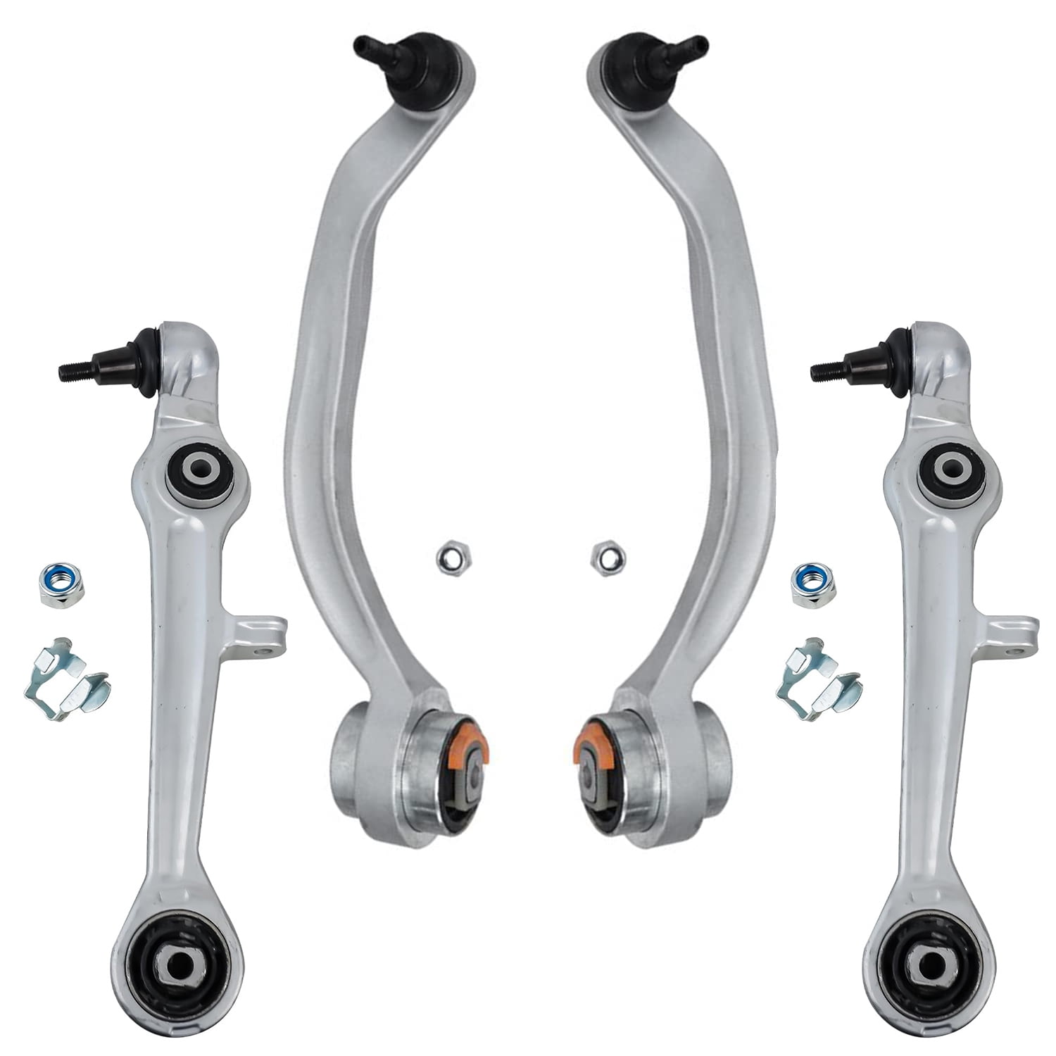 Detroit Axle - 4pc Front End Control Arms Kit for Passat Audi A4 A6 A8 ...