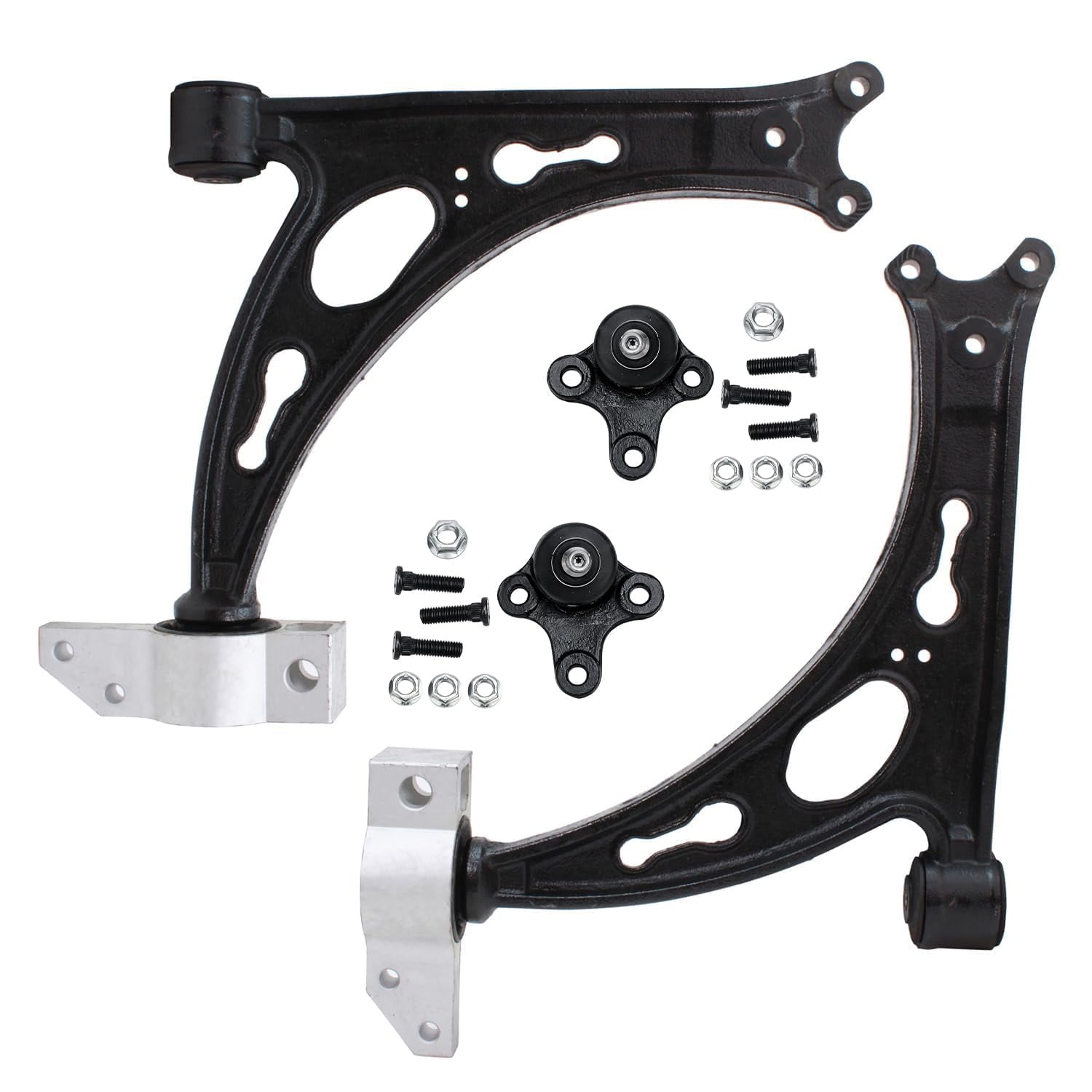 Detroit Axle - 4pc Front End Control Arms Kit for Volkswagen Jetta Golf ...