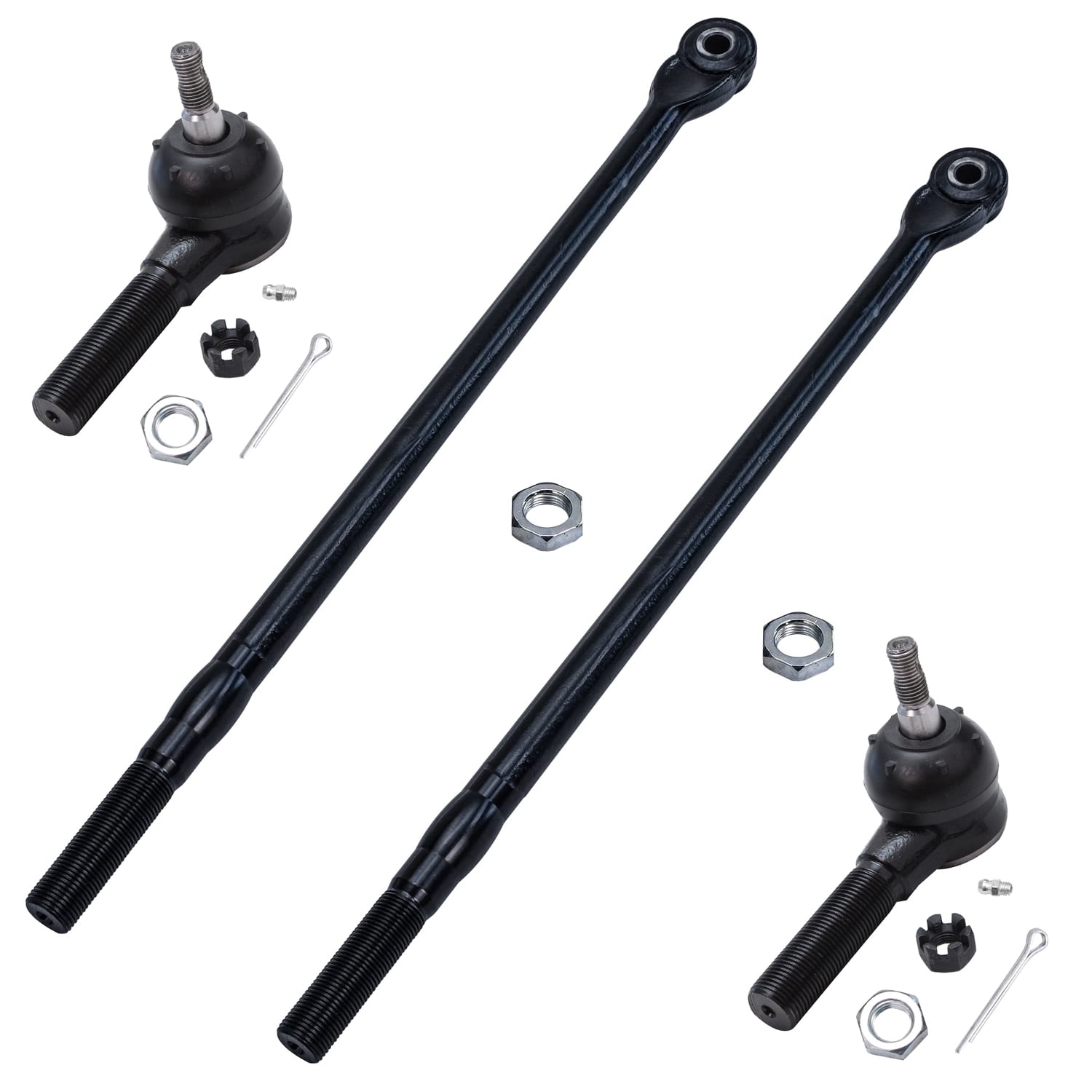 Detroit Axle - 4pc Front Inner and Outer Tie Rods Sway Bar End Links ...