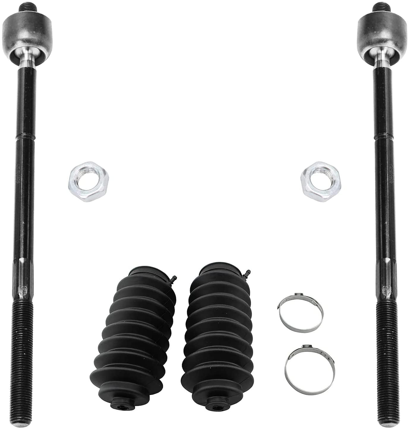 Detroit Axle - 4pc Front Inner Tie Rods & Boots Replacement for ...