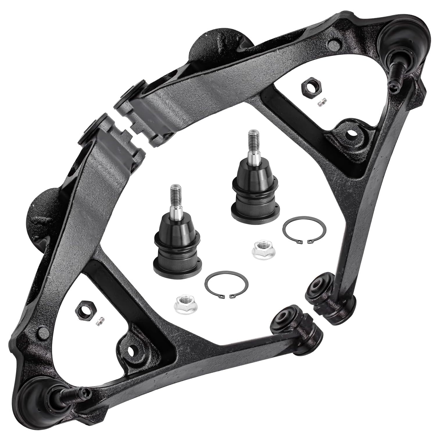 Detroit Axle - 4pc Front Lower Control Arms Upper Ball Joints ...