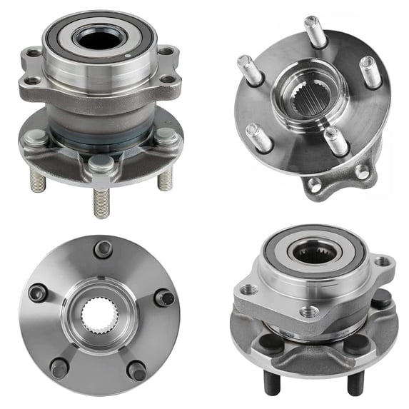 Detroit Axle - 4pc Front Rear Wheel Bearing and Hubs for Subaru ...
