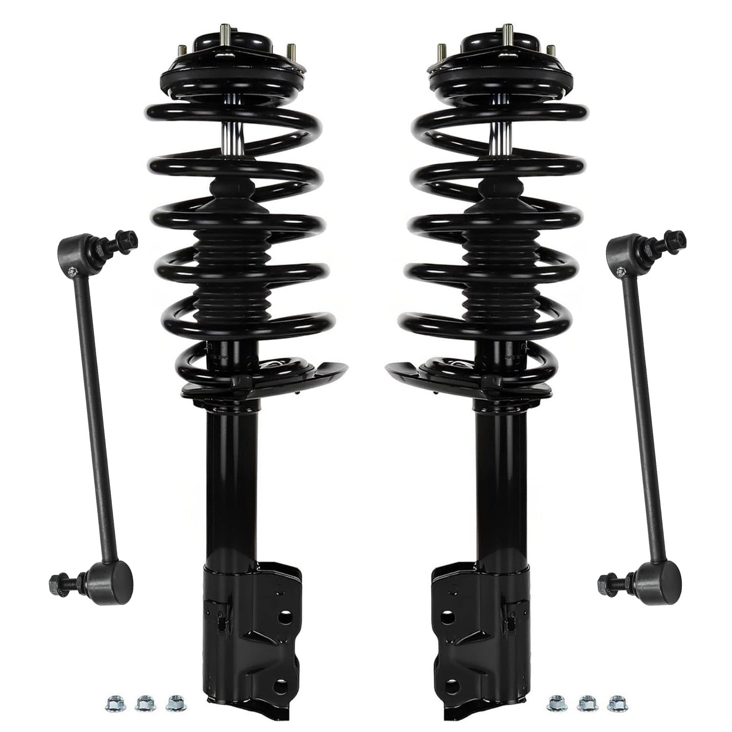 Detroit Axle - 4pc Front Struts Sway Bars for 2012-2017 Jeep Compass ...