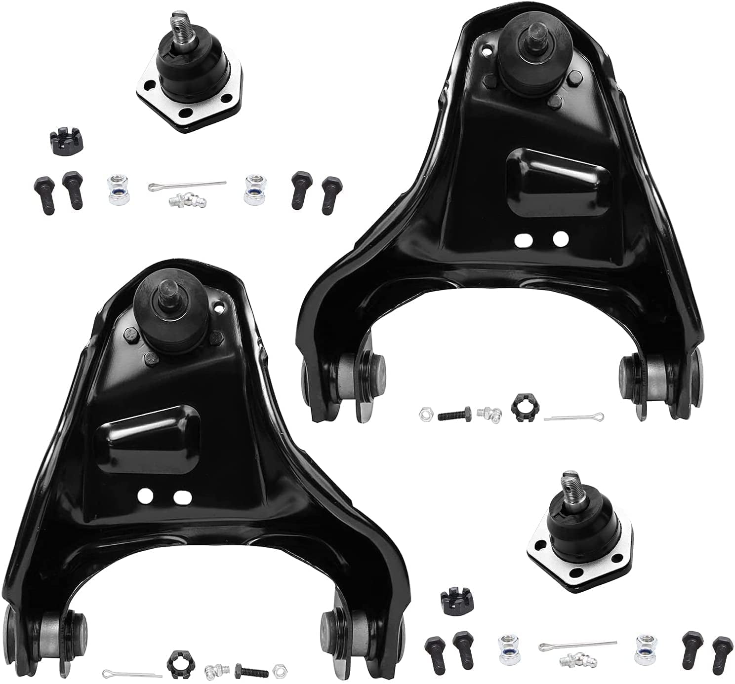 Detroit Axle - 4pc Front Upper Control Arms Lower Ball Joints ...