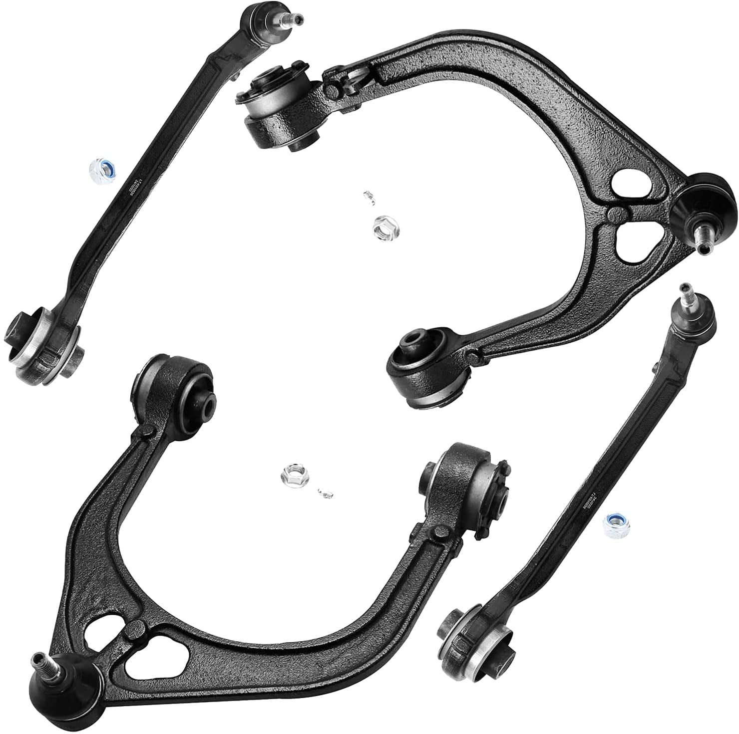 Detroit Axle - 4pc RWD Front Upper Lower Control Arms Replacement for ...