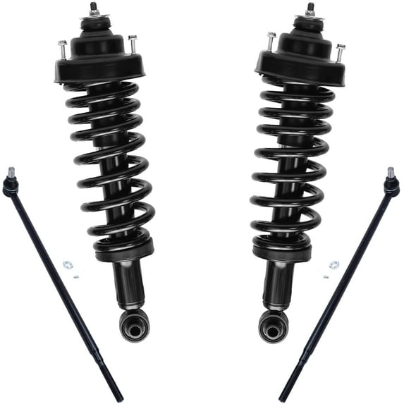 Detroit Axle - 4pc Rear Struts w/Coil Spring Toe Links Replacement for ...