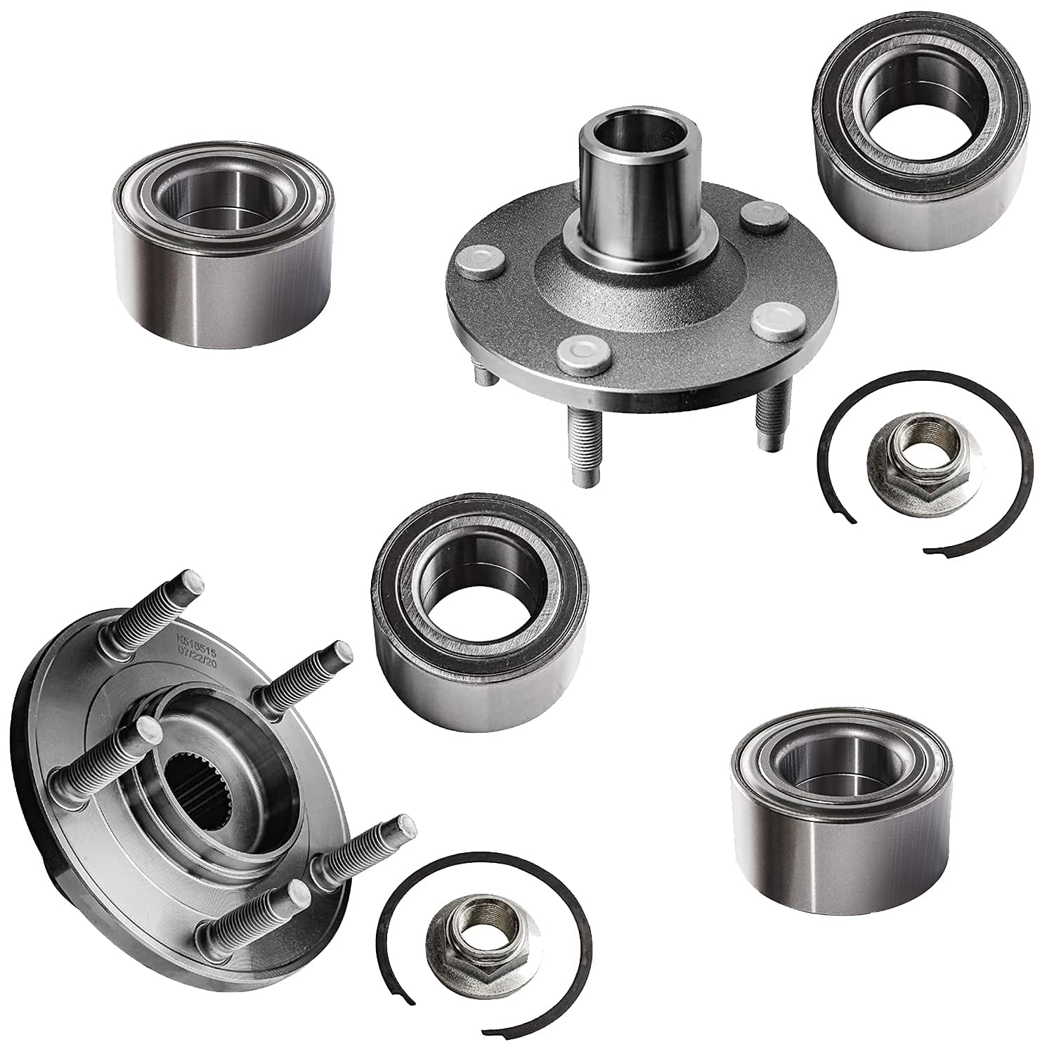 Detroit Axle - 4pc Wheel Bearing & Hubs Kit for Ford Escape Mazda ...