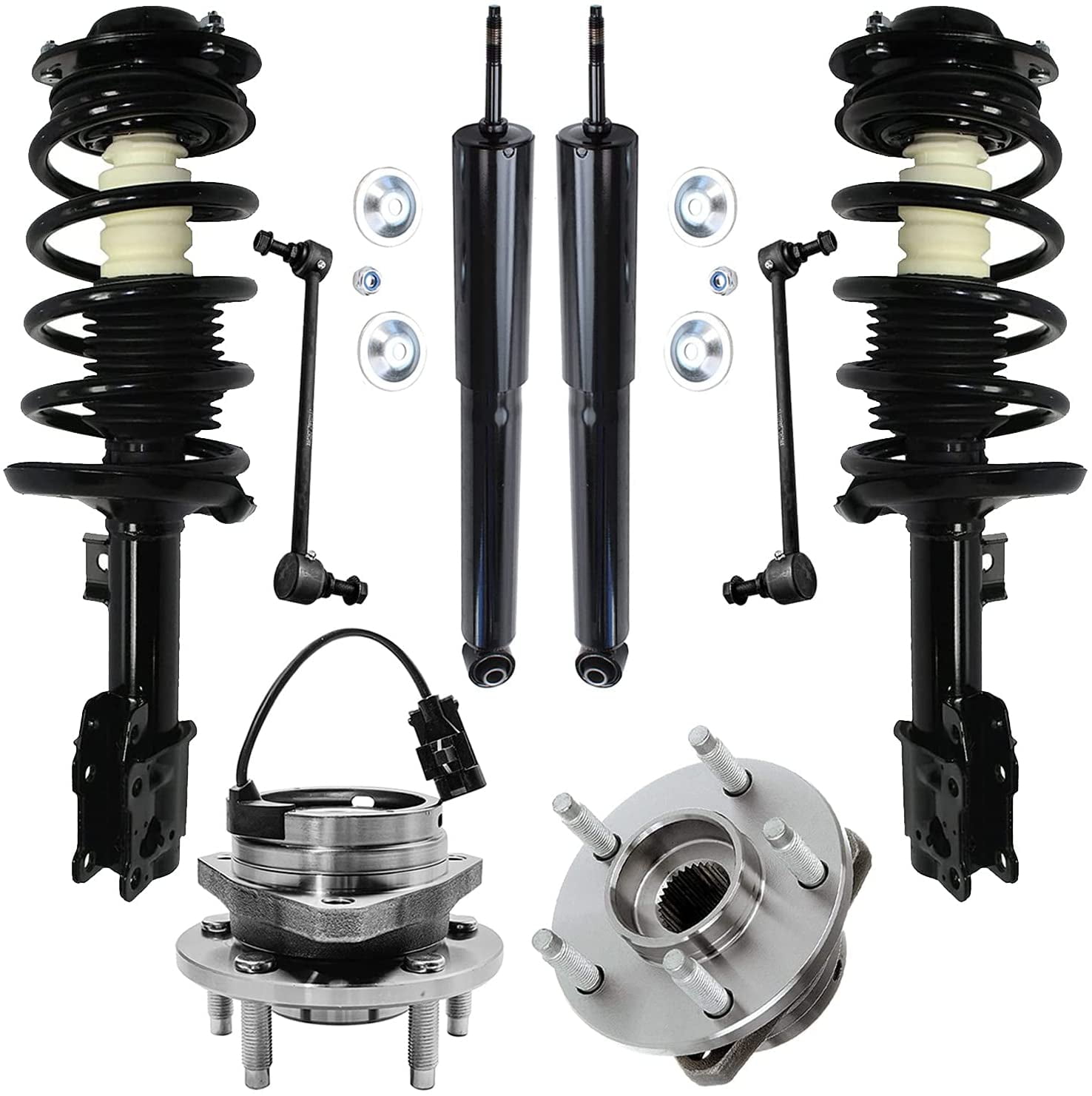 Detroit Axle - 5-Lug 8pc Suspension Kit for 2004-2012 Chevy Malibu 05 ...