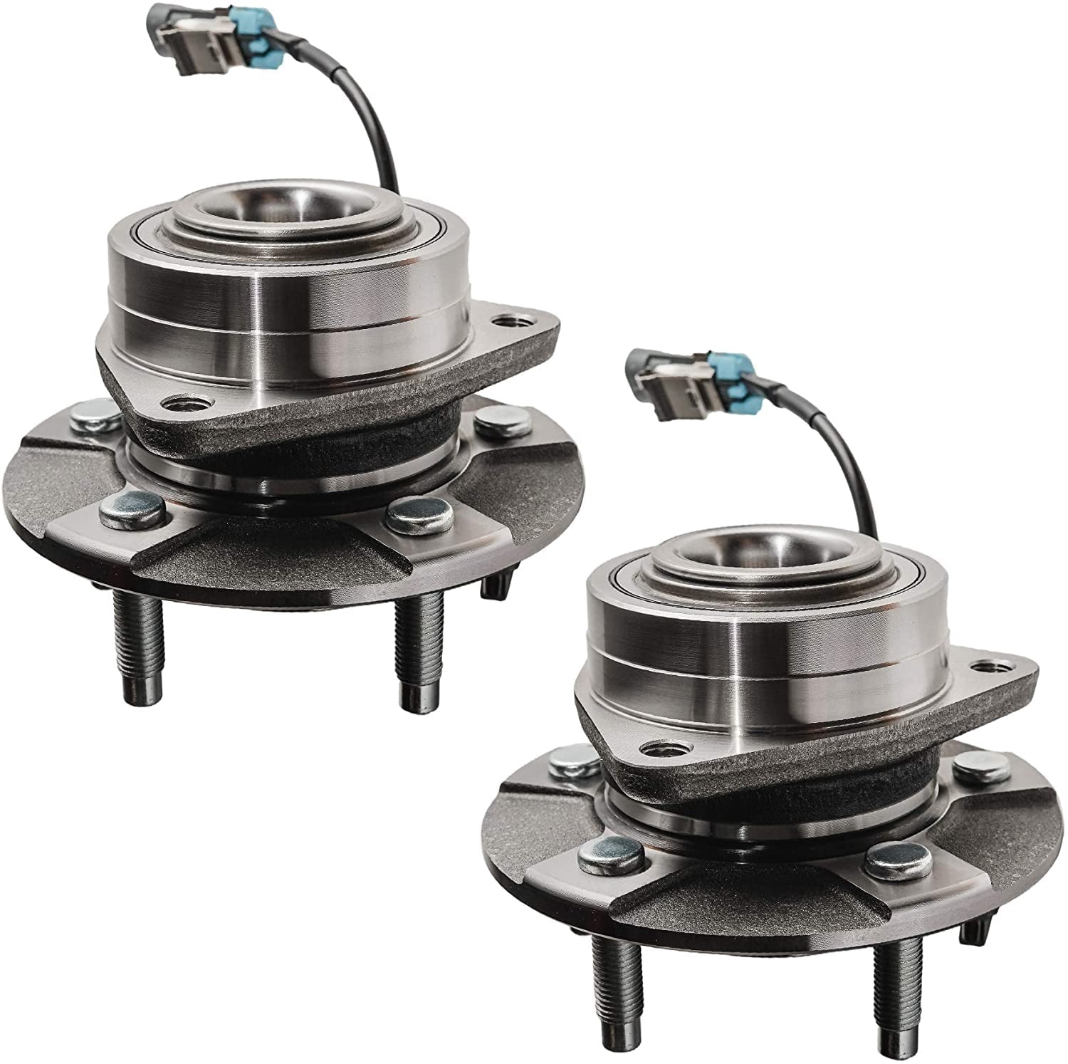 Detroit Axle - 5 Lugs Front Wheel Bearing Hubs for 2005-2006 Chevy ...