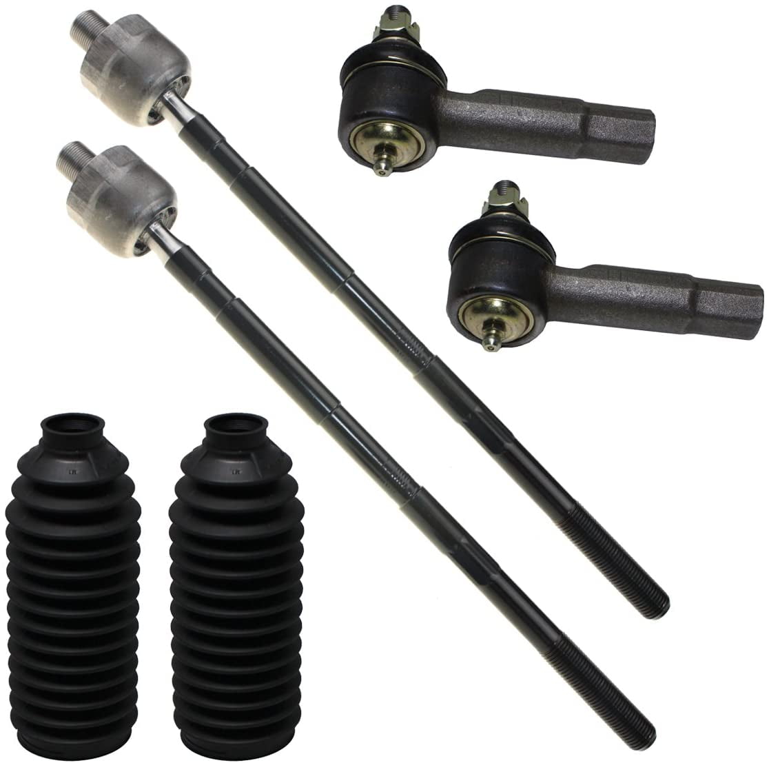Detroit Axle - 6PC Front Outer Inner Tie Rod w/Tie Rod Boot Suspension Kit for 2004 2005 2006 ...
